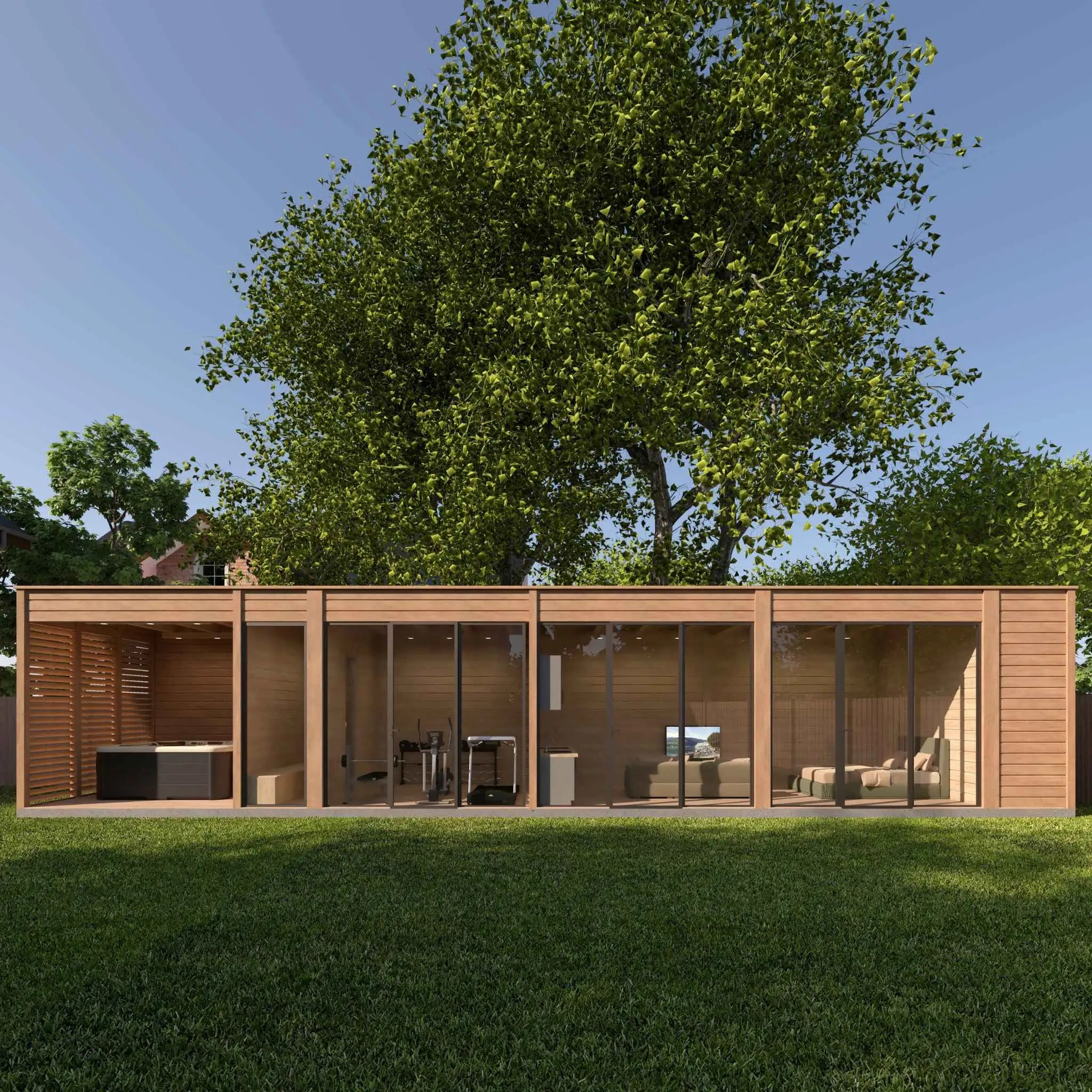 Luxury 2 Person Modular Off-Grid Home with Gym, Sauna and Spa – GlampLaunch