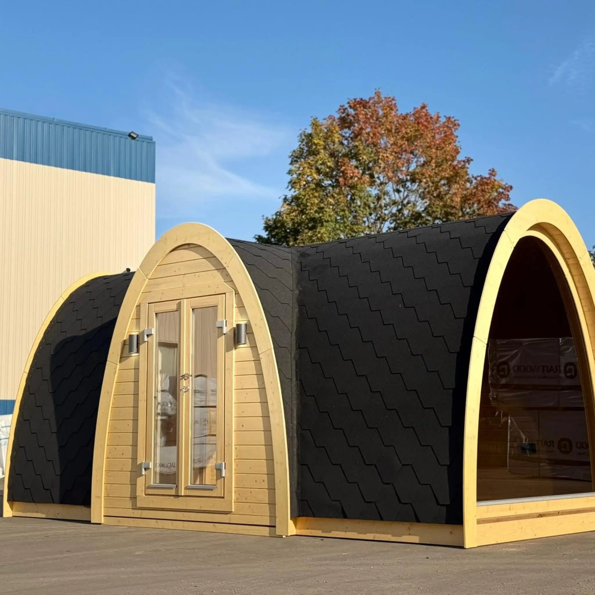 The "Hobbit" Pod - Luxury Garden Office Pod in Natural Wood – GlampLaunch